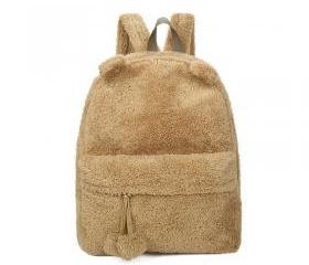 Cute Plush Bear Design Backpack For Students And Travel on Luulla