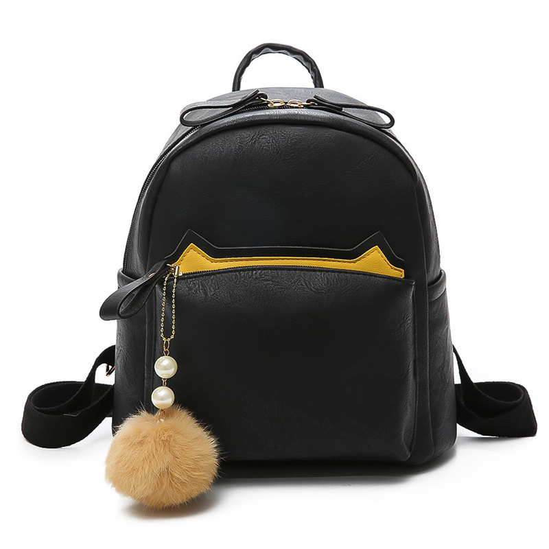 Cute Cat Pu Backpack Fashion Student Backpack Travel Backpack on Luulla