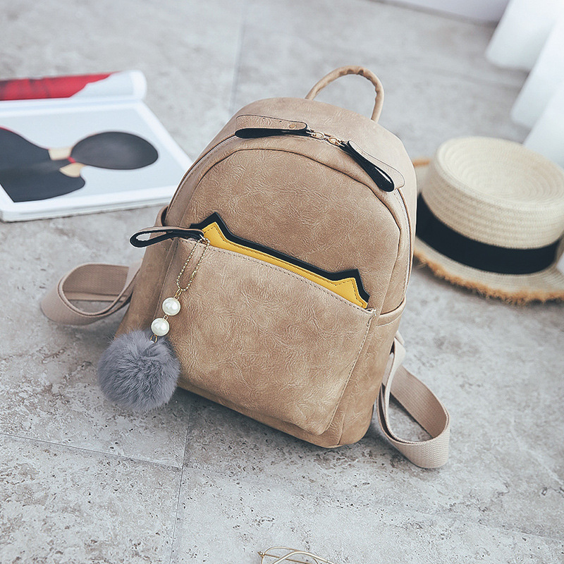 Cute Cat Pu Backpack Fashion Student Backpack Travel Backpack on Luulla