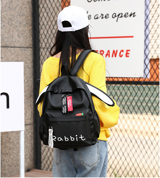 Fashion Cat Ear Backpack Cute Bear Cartoon High Capacity Student ...